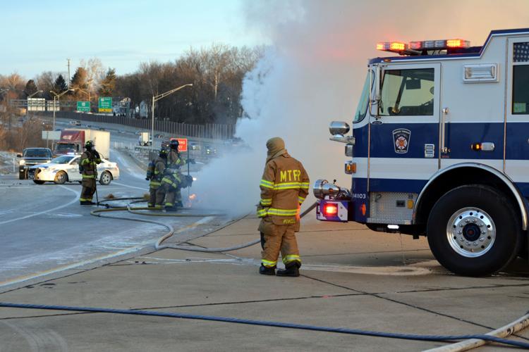 Trailer carrying hay bales catches on fire at Route 30 and New Holland ...