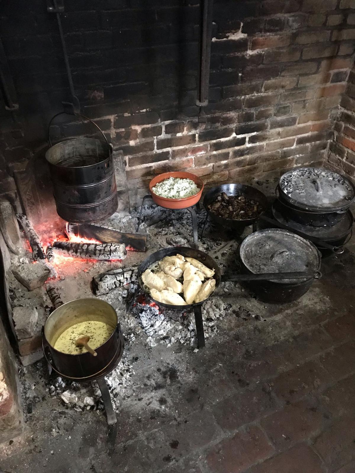 Warm Hearth Club demonstrates colonial cooking at Rock Ford Plantation ...