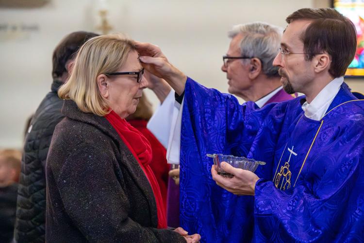 Anointed with ashes: St. Mary's Catholic Church holds Ash Wednesday ...