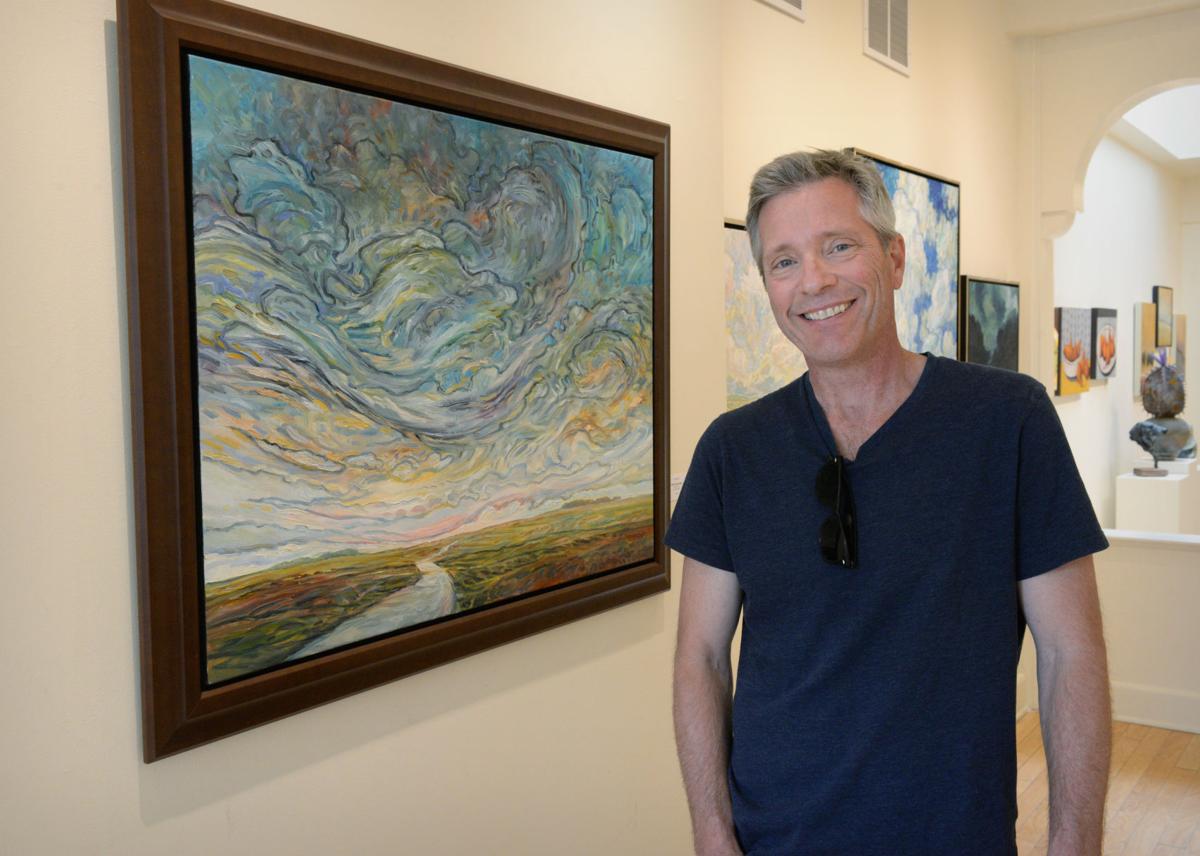 Steve Coffey's oil skies swirl at the Red Raven Art Company exhibit ...