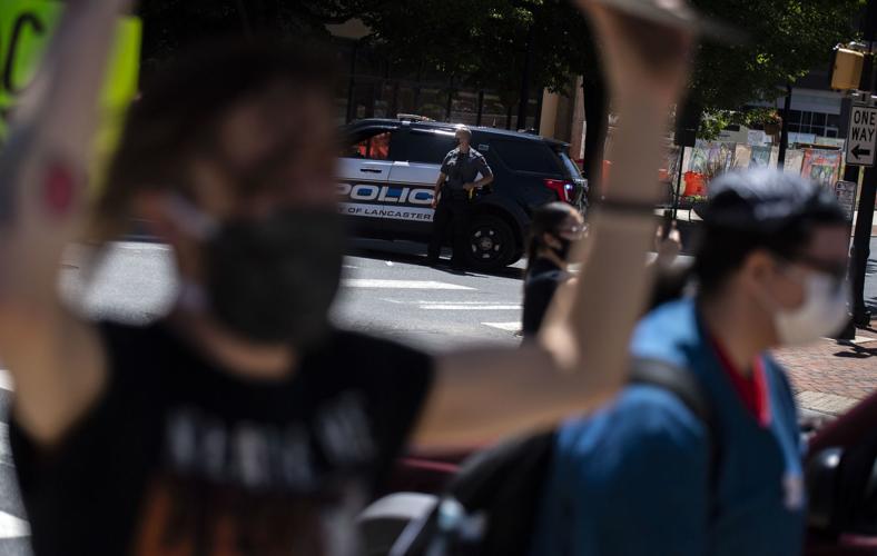 Hundreds protest in Lancaster city Saturday following George Floyd's ...