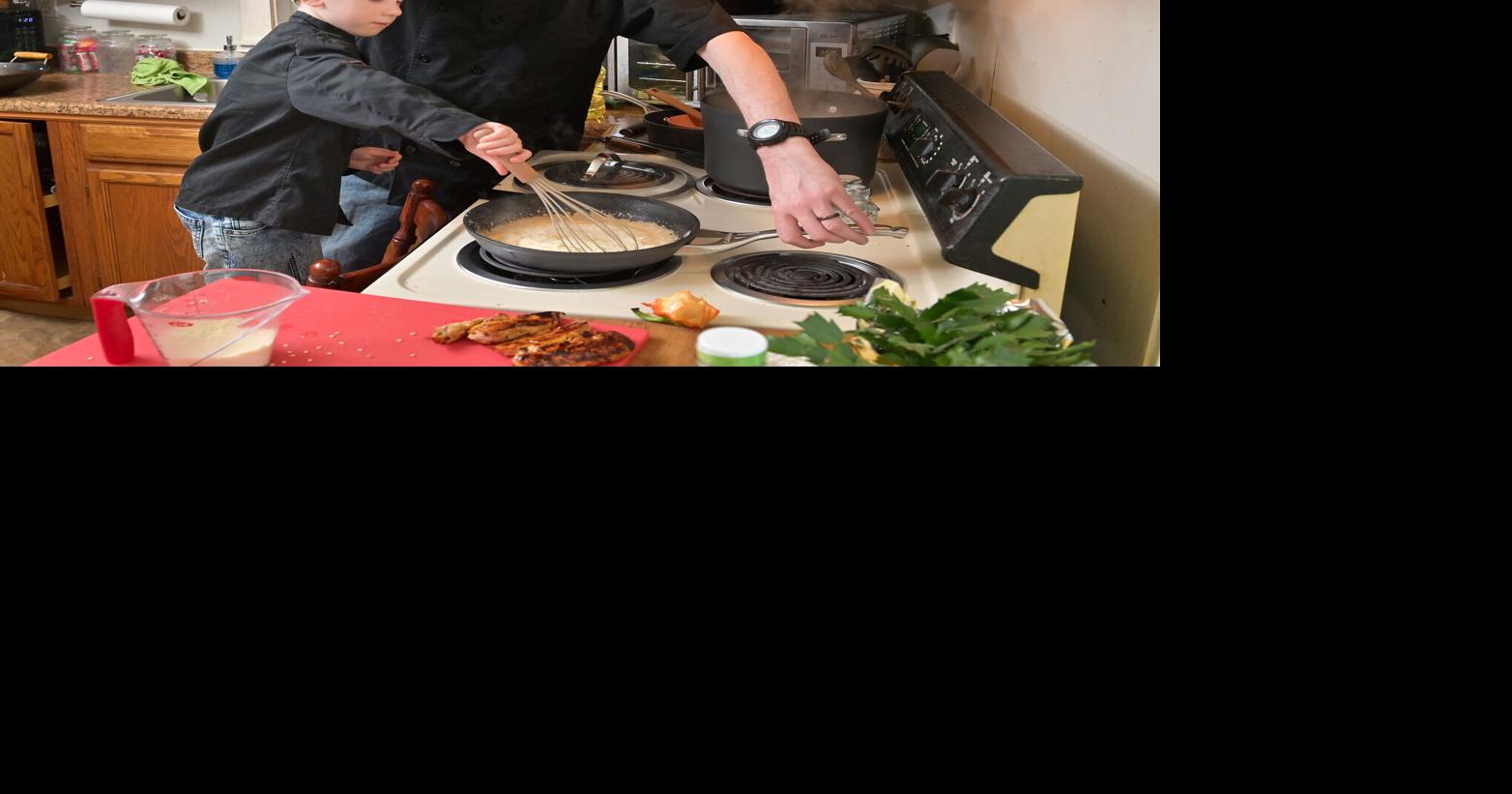 Brett and Jameson Geesey enjoy cooking together in their kitchen ...