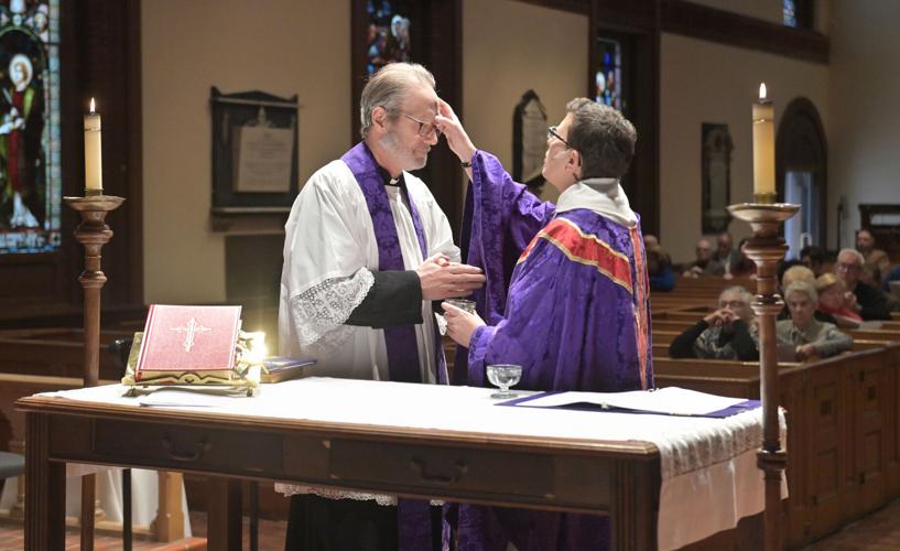 St. James Episcopal Church in Lancaster city observes Ash Wednesday ...