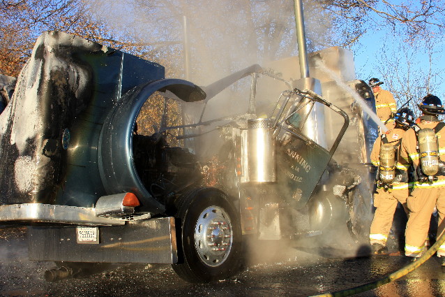 Electrical fire consumes tractor-trailer on Route 283 | News ...