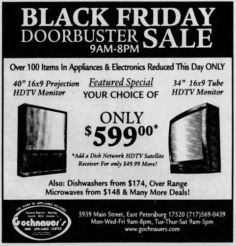 Gochnauer's advertisements through the years, from the 1940s to present ...