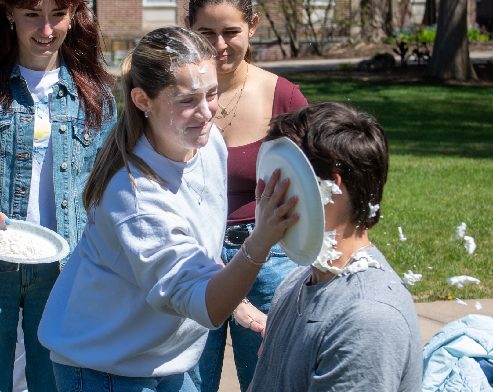 Members of Chi Phi fraternity and Chi Omega sorority, at Franklin ...