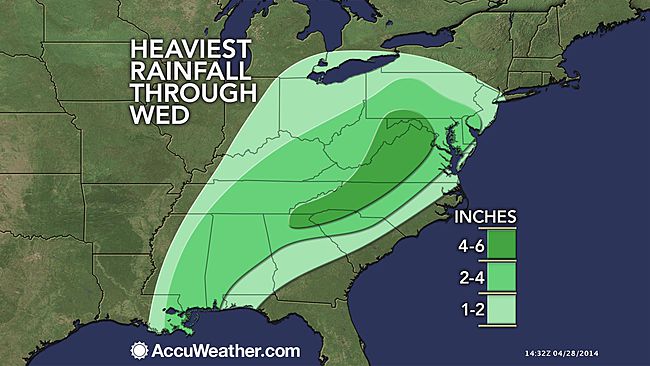 Drenching rain targets Lancaster County; flood watch in effect tonight ...