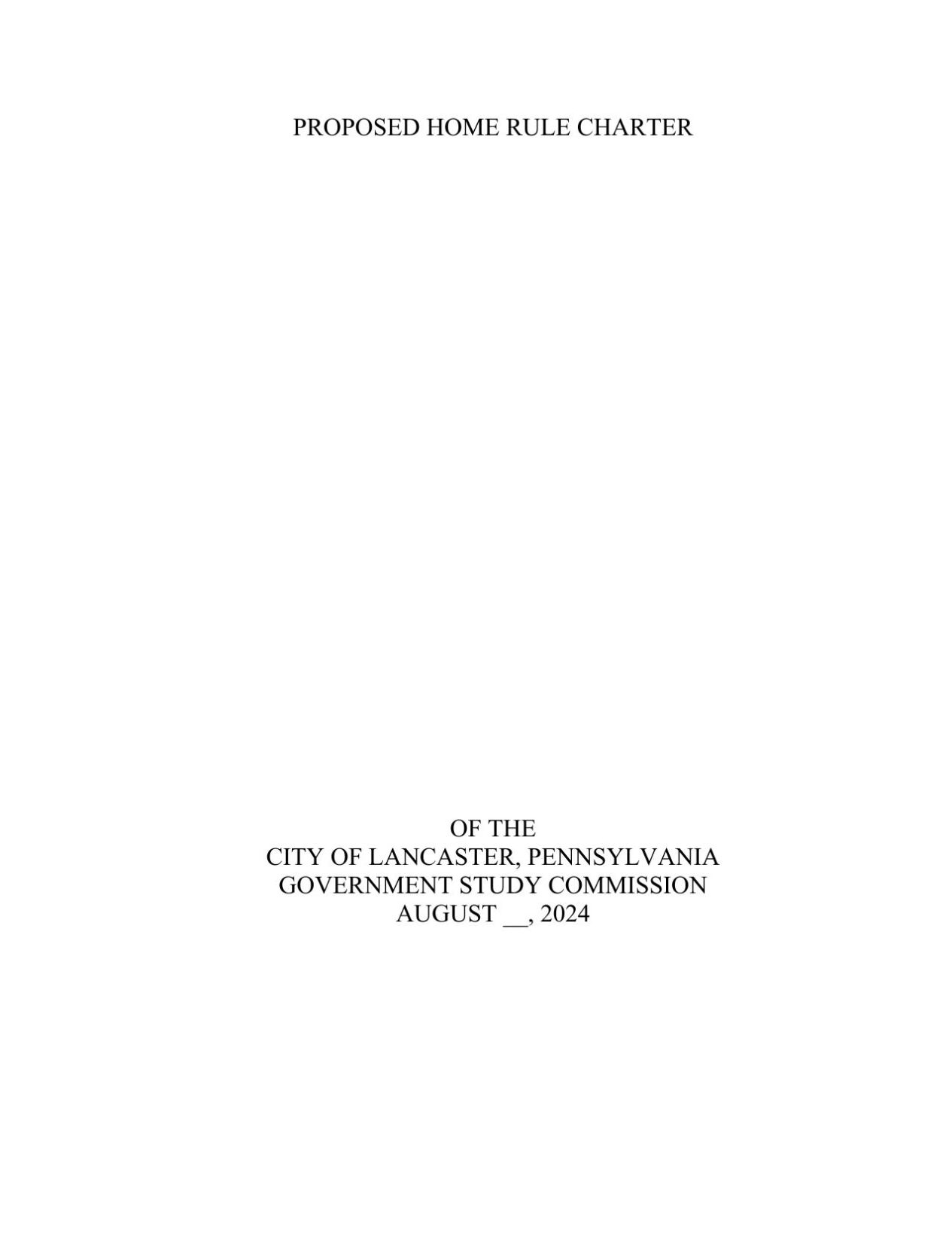 Lancaster's draft home rule charter is finished; here are 5 key things ...