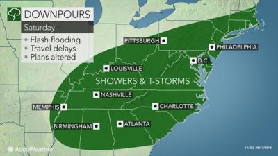 Showers, thunderstorms likely through afternoon — and rest of weekend ...