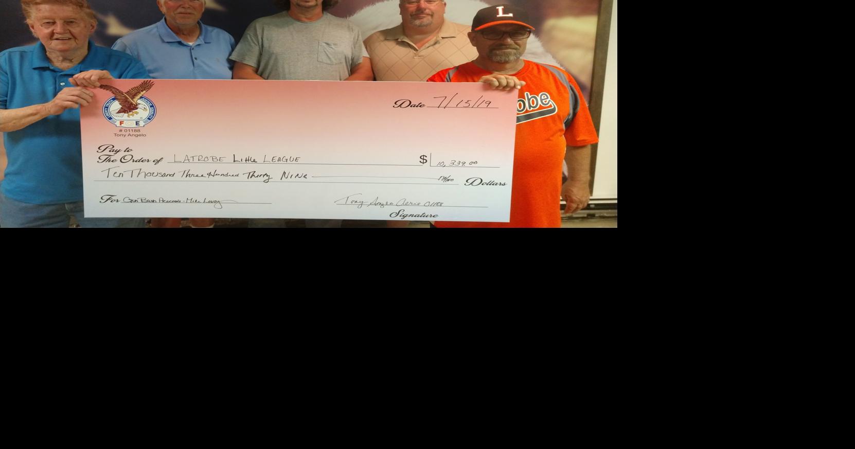 FOE, Auxiliary 01188 donate $10K to LLL | Lifestyles ...