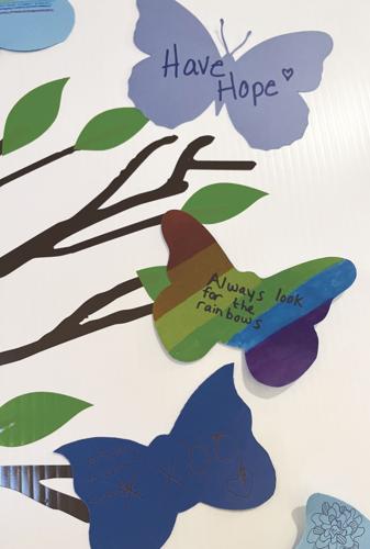 Messages of support: Wall of Hope butterfly garden ready for Children’s ...