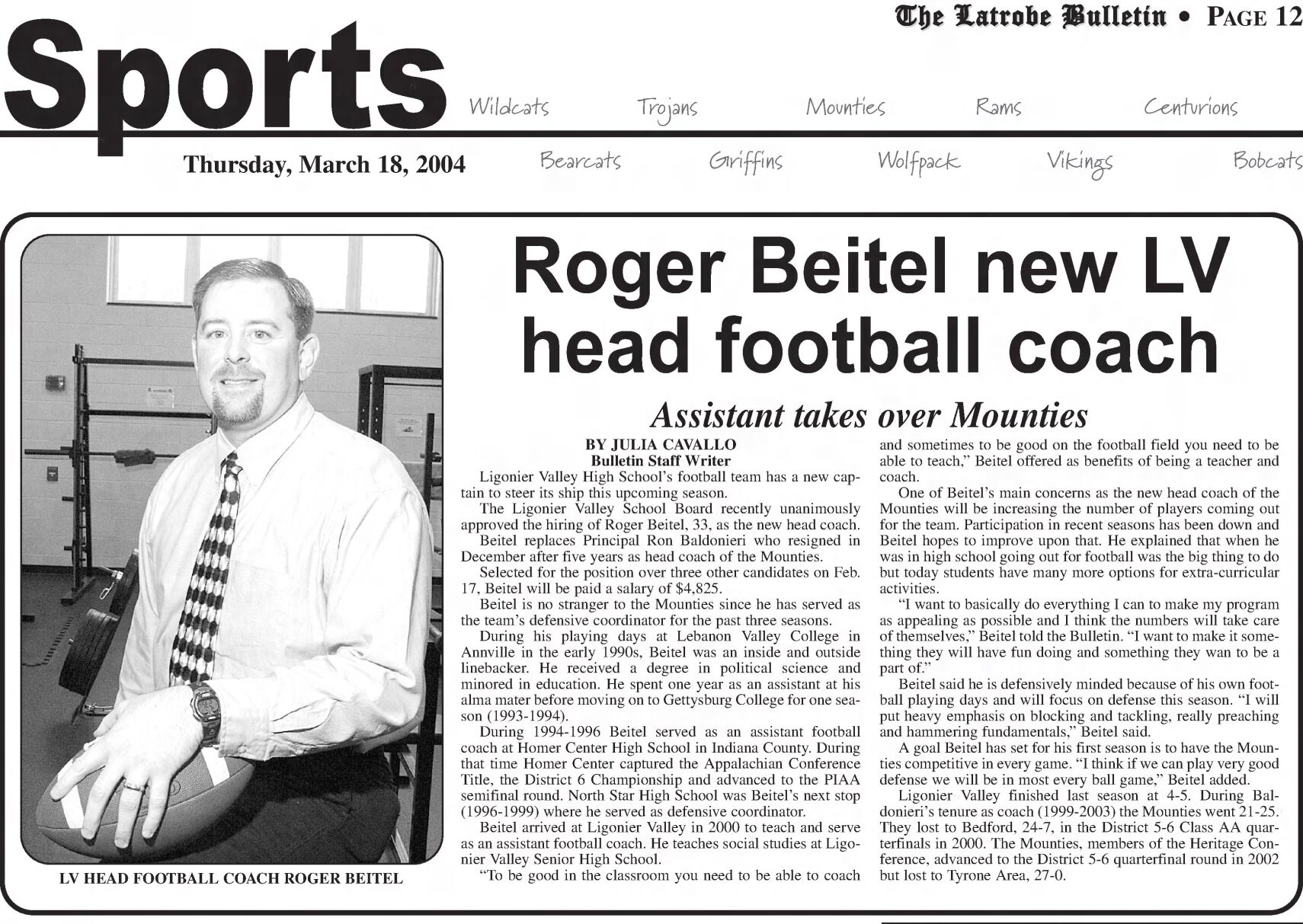 LV football head coach Roger Beitel returning for another season | High ...