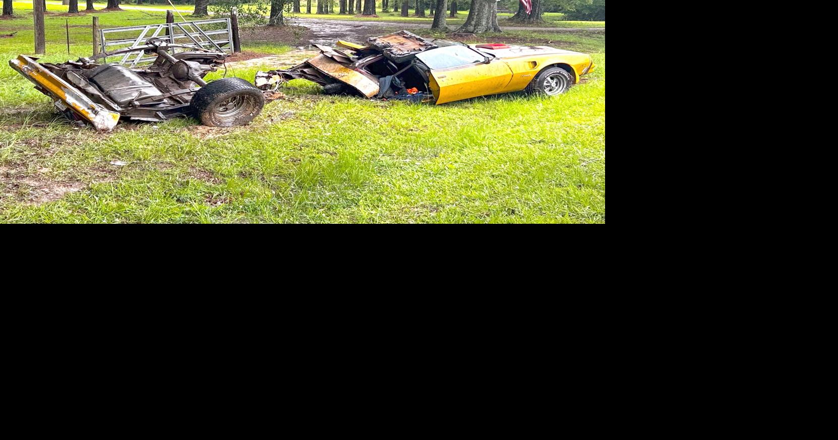 Trans Am split in half in Spur Line wreck, driver escapes with ...