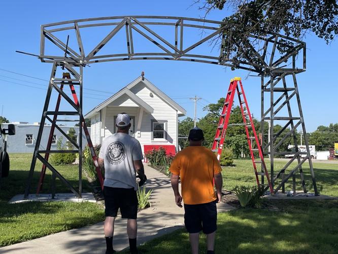 Replica Camp Joy arch starting to look more like the original | Today's ...