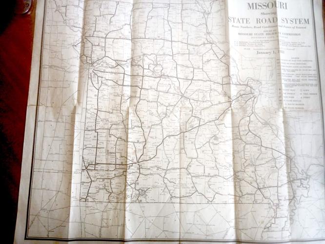 1931 state road map shows 66 and 5 as Laclede County's only highways ...