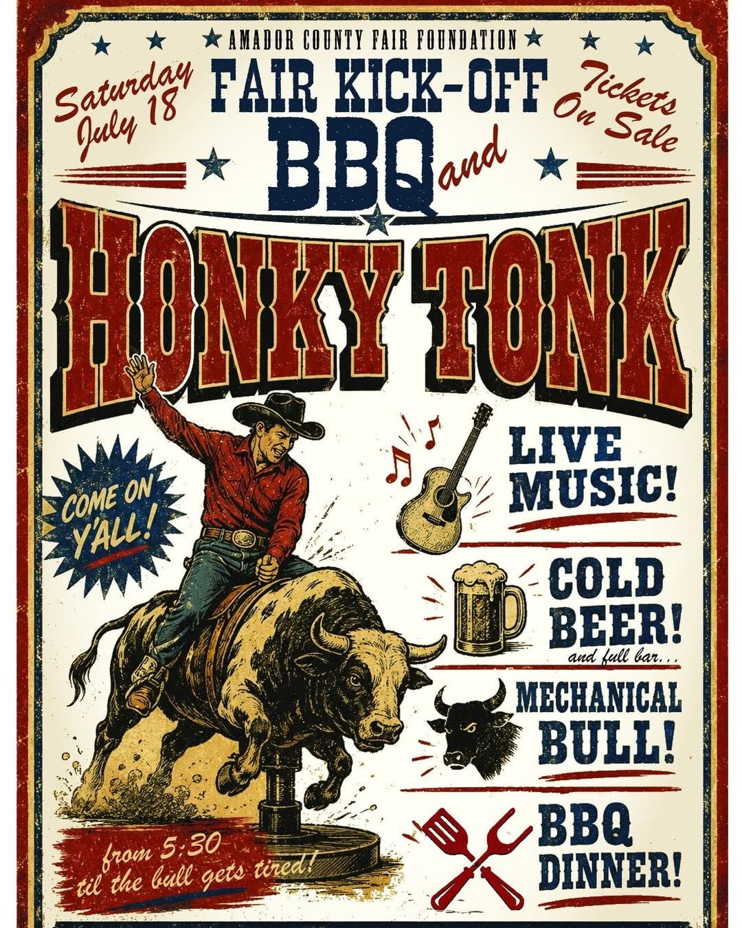 Amador County Fair Foundation Fair Kick-off BBQ & Honky Tonk — Saturday ...