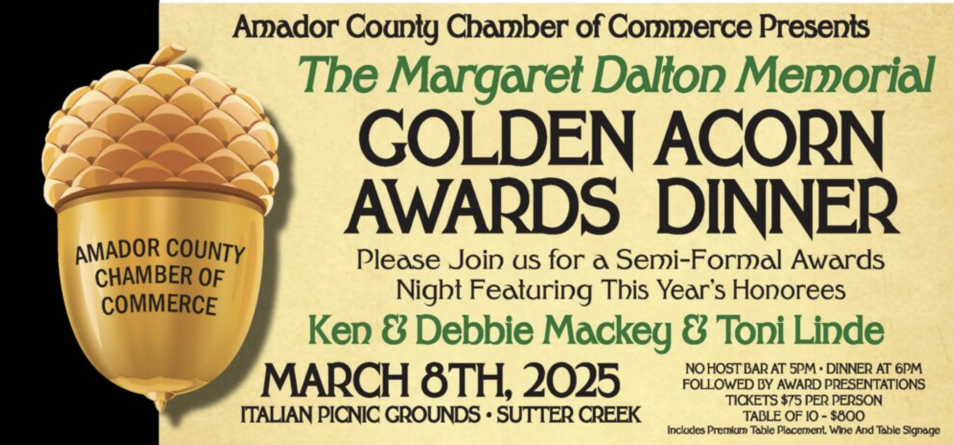 The Margaret Dalton Memorial Golden Acorn Awards — Saturday, March 8 ...