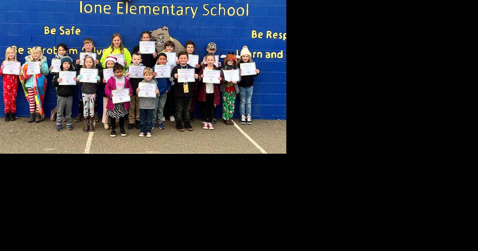 Celebrating Students: Ione Elementary School Students of the Month ...