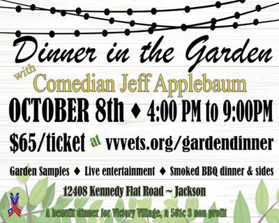 Dinner in the Garden with Comedian Jeff Applebaum — Saturday, October 8 ...