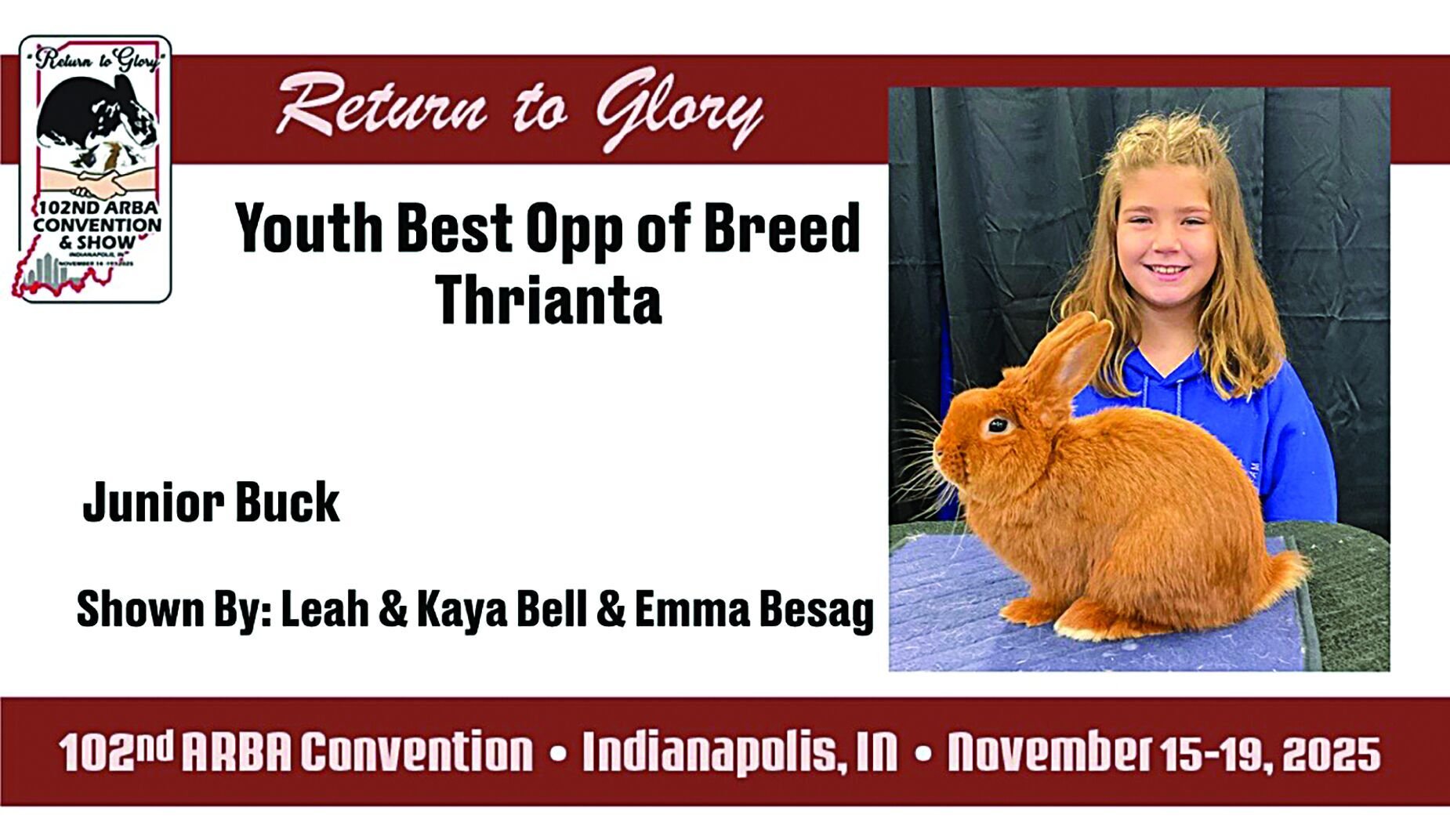 Local Youth Selected To Represent California at National Rabbit Show ...