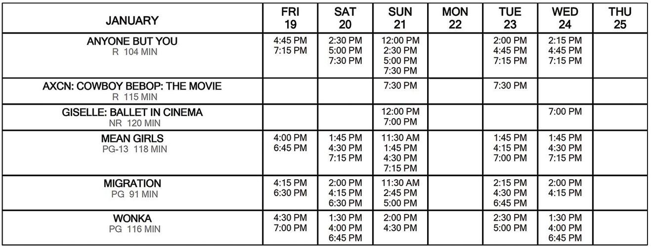 Jackson Cinema is D'Place: Movie Times January 19 — January 25, 2024 ...