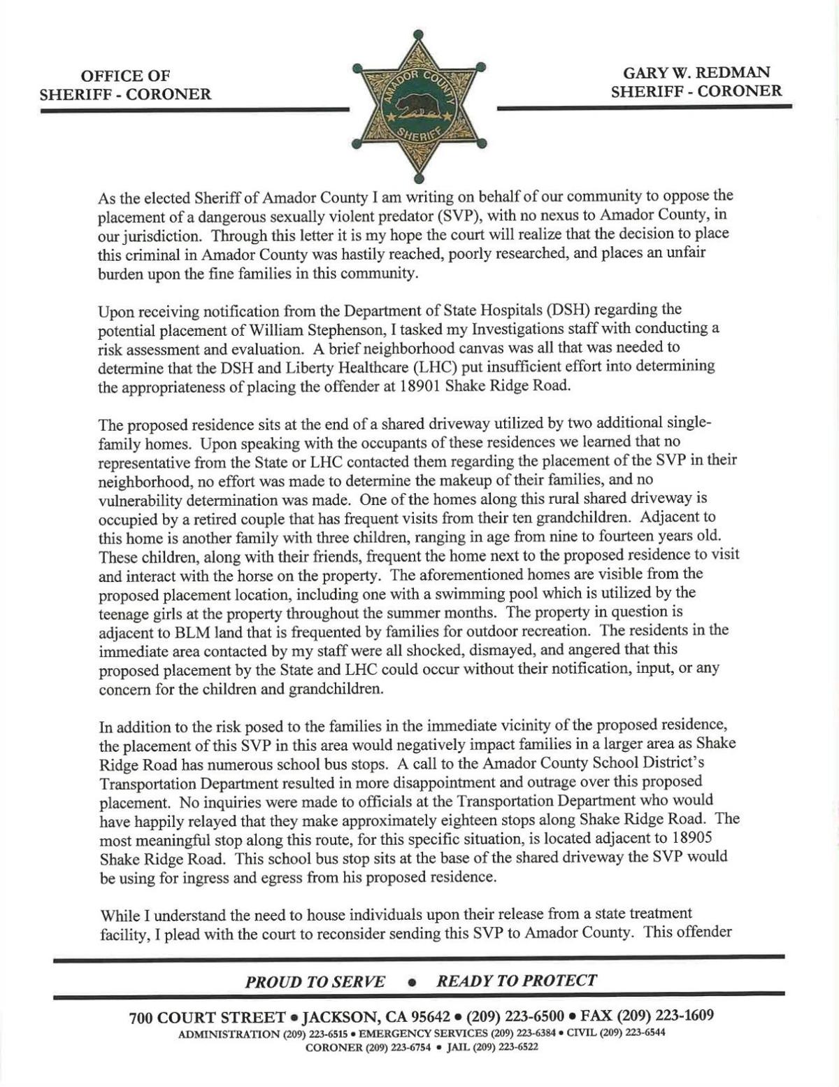 Sheriff Letter RE SVP.pdf | | ledger.news