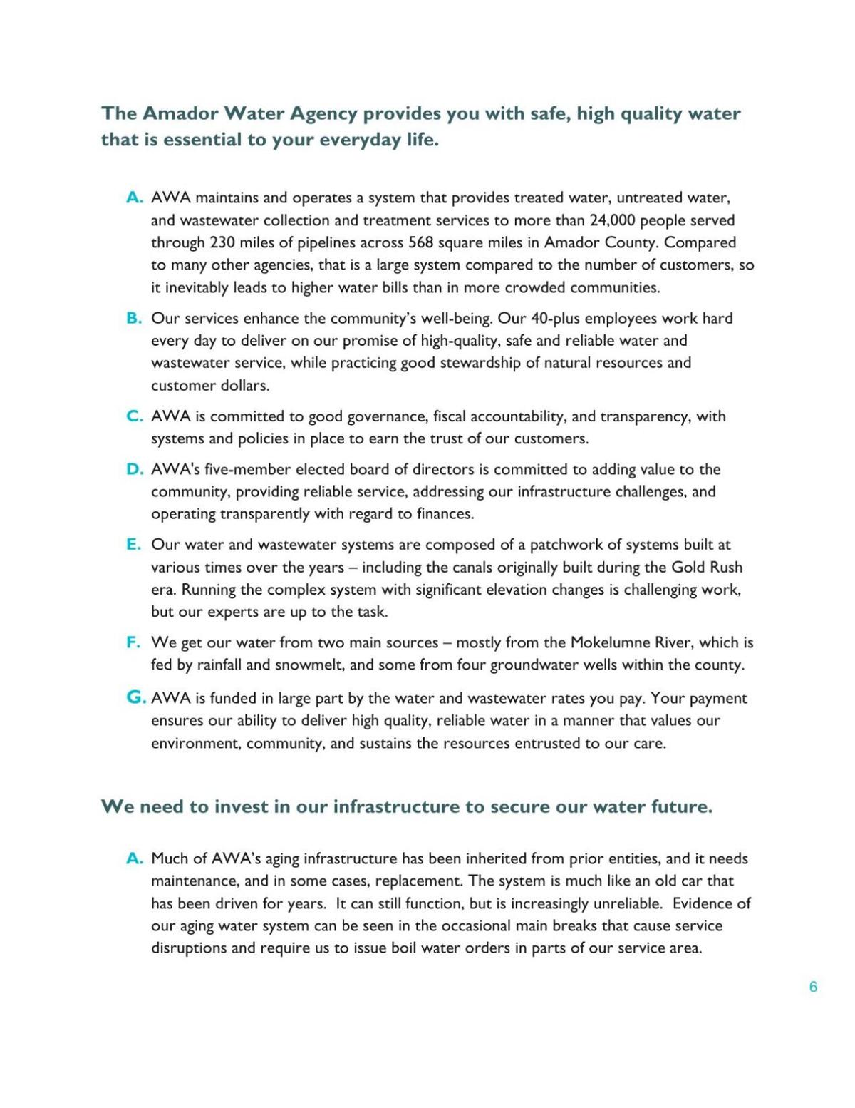 AWA Water Rates and Facts | | ledger.news