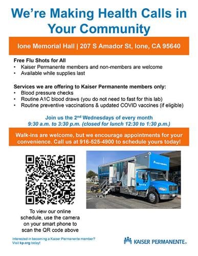 Kaiser Van With Free Flu Shots for All — Wednesday, July 8 | On the ...