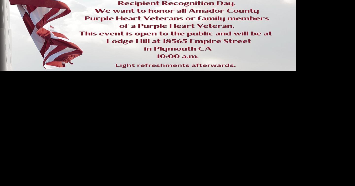 4th Annual Purple Heart Ceremony — Wednesday, August 7th | On the Vine ...