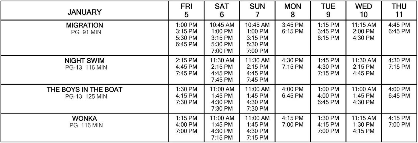 Jackson Cinema is D'Place: Movie Times January 5 — January 11, 2024 ...