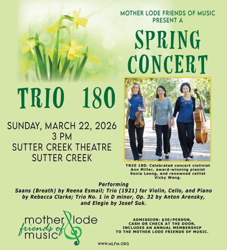 Mother Lode Friends of Music Present a Spring Concert with Trio 180 ...