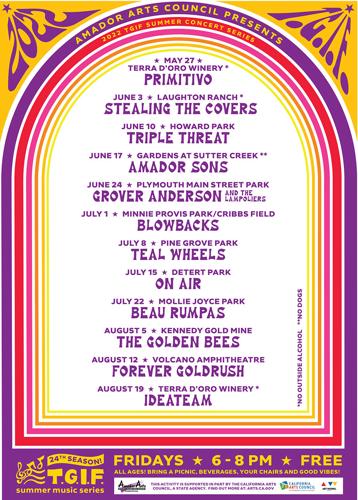 Amador Arts 24th Season of the T.G.I.F. Summer Music Concert Series ...