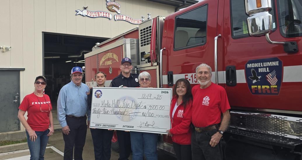 Jackson Elks Lodge Awards $3,500 Grant to Support Mokelumne Hill Fire ...