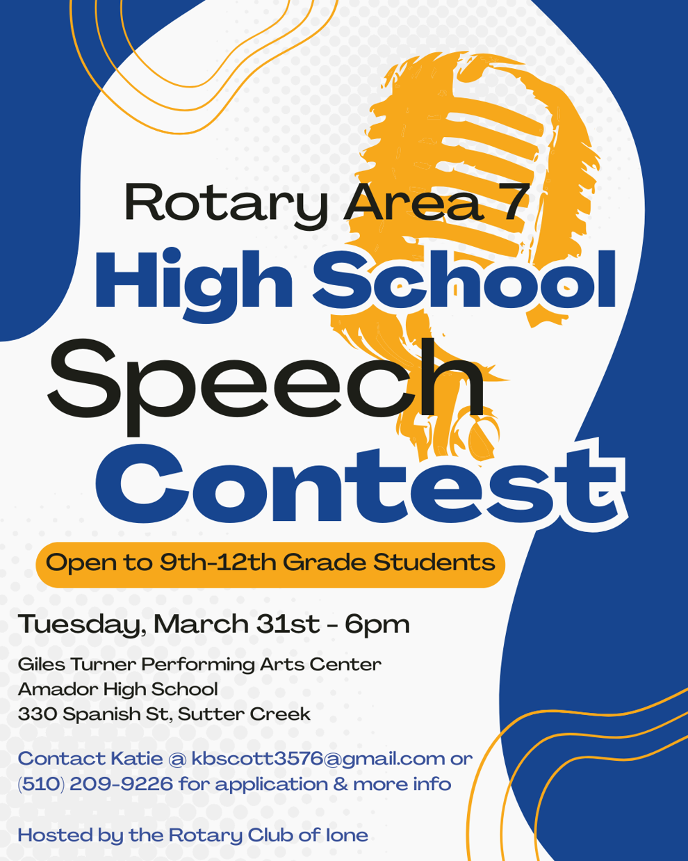 Rotary Area 7 High School Speech Contest — Tuesday, March 31 | On the ...