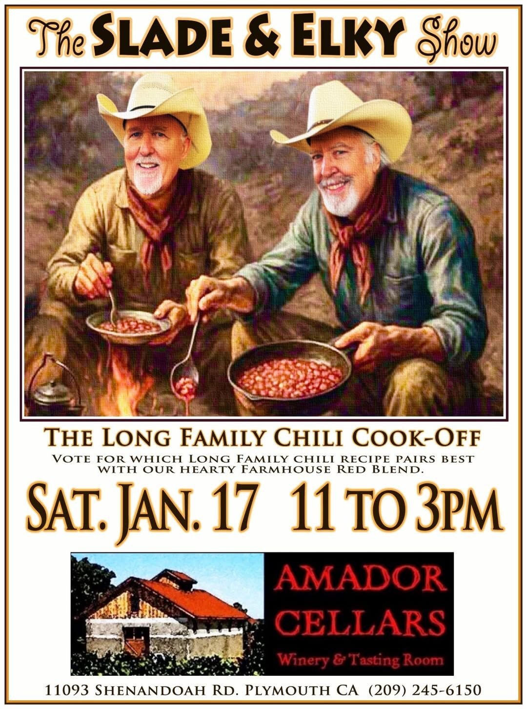 The Long Family Chili Cook-off with the Slade & Elky Show — Saturday ...