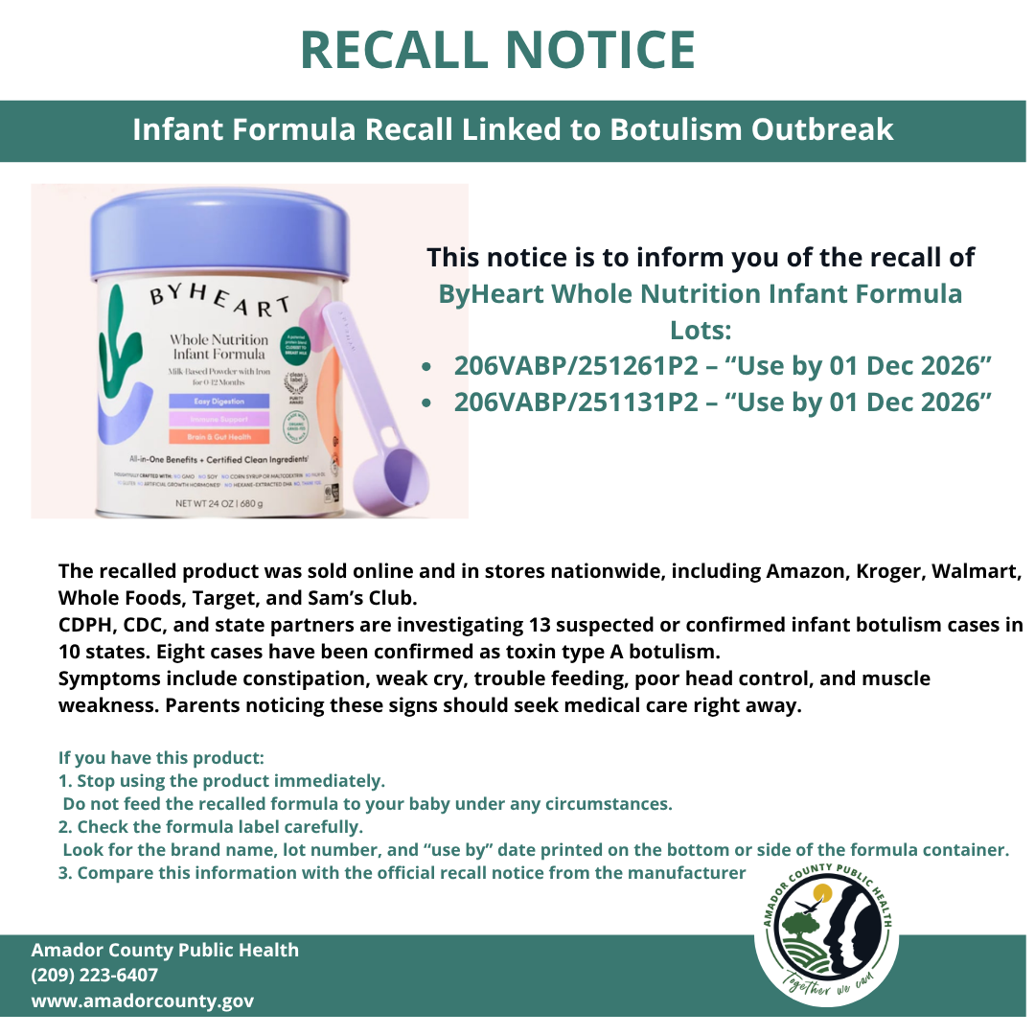 Infant formula recall linked to botulism outbreak | News | ledger.news