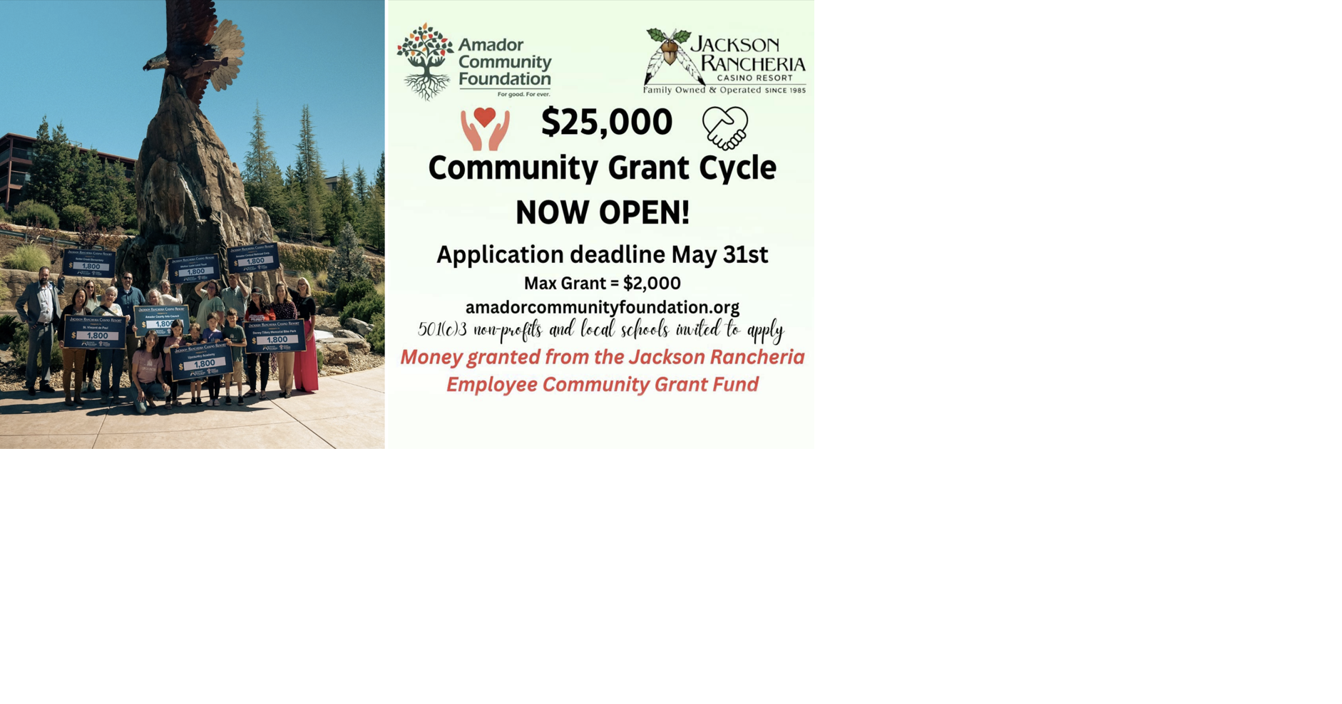$25,000 Community Grant Cycle Now Open | News | ledger.news