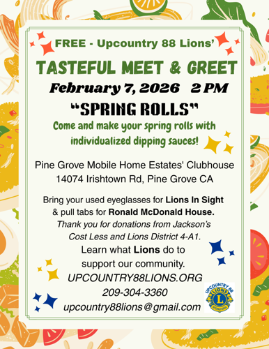 Upcountry 88 Lions Tasteful Meet & Greet — Saturday, February 7 | On ...