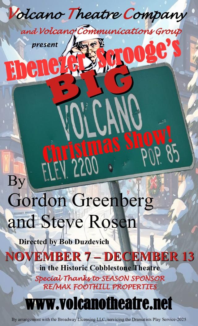 VTC Presents Ebenezer Scrooge’s BIG Volcano Christmas Show — November 7 ...