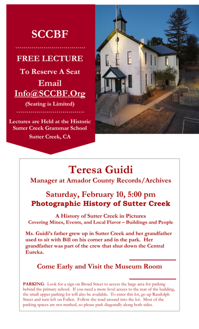 Photographic History of Sutter Creek With Teresa Guidi of the Amador ...