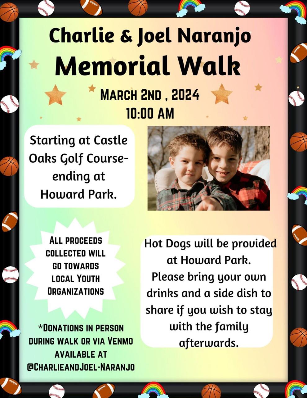 The Charlie and Joel Naranjo Memorial Walk — Saturday, March 2nd, 2024 ...