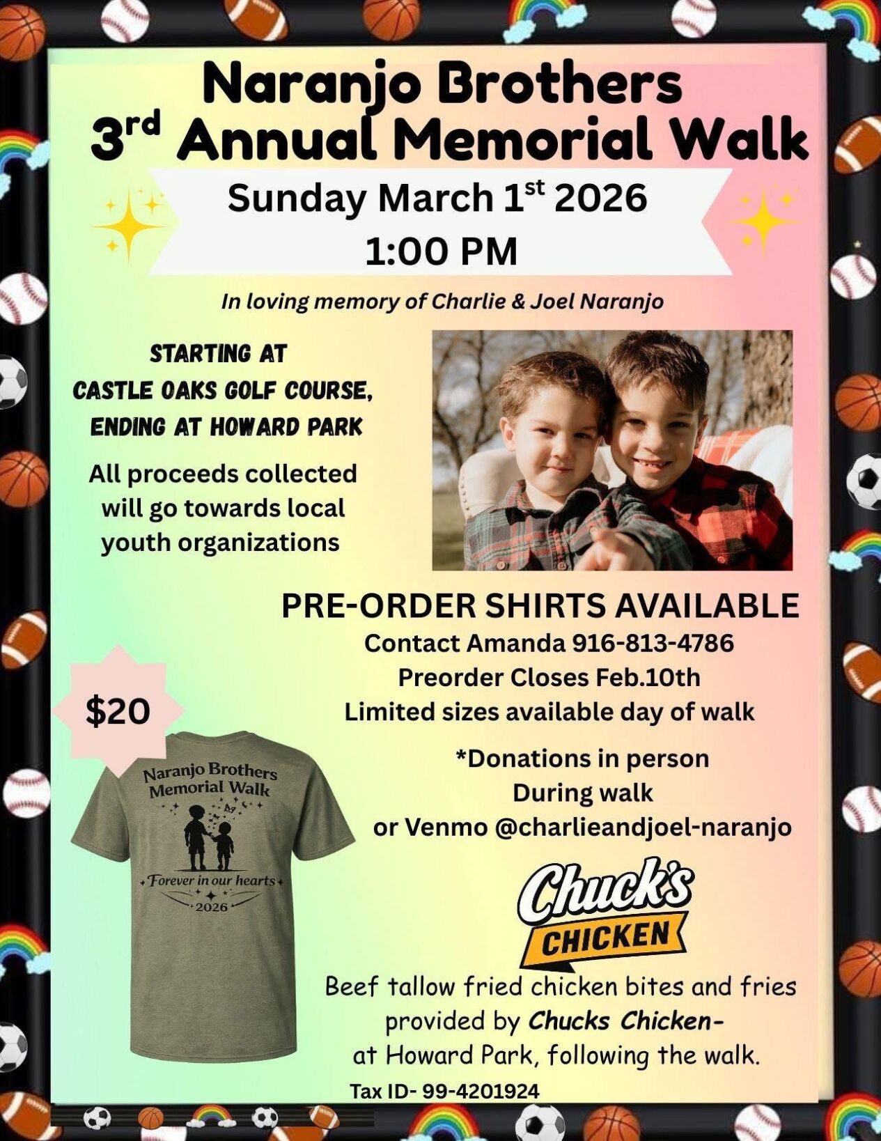 Naranjo Brothers 3rd Annual Memorial Walk — Sunday, March 1 | On the ...