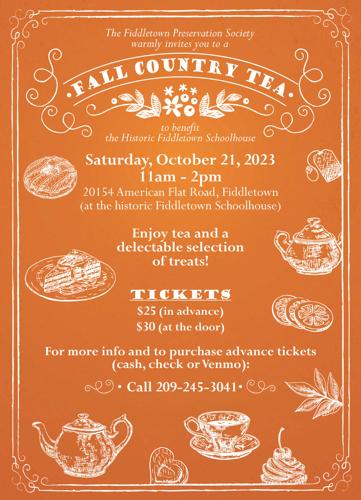Autumn Country Tea for the Fiddletown Preservation Society | Calendar ...