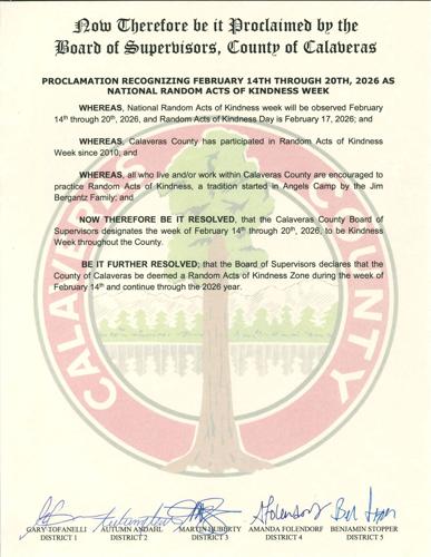 From Proclamation to Practice: Kindness Week Unites Calaveras County ...