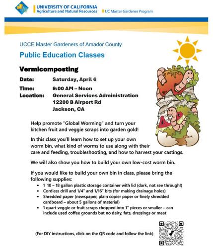 UCCE Master Garden Program Presents Vermicomposting | Calendar | ledger ...