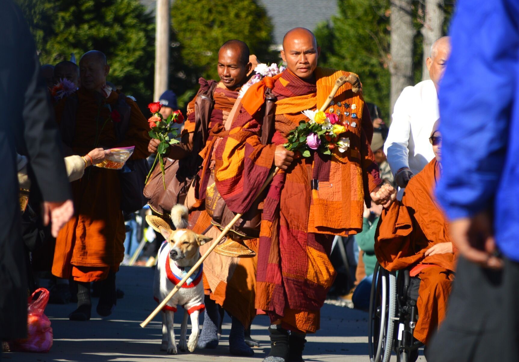 PHOTOS: Buddhist monks bring Walk For Peace to Gwinnett | Religion ...