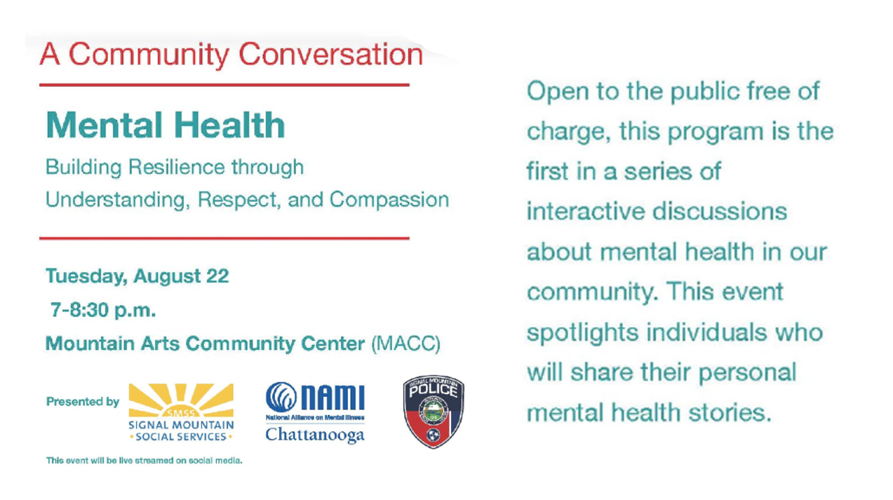 Join the community mental health discussion, August 22 at MACC | Local ...