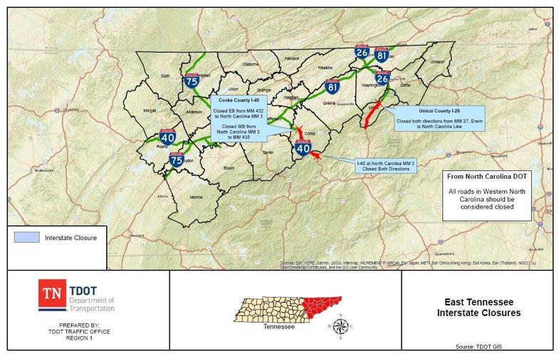 interstate i 40 closures