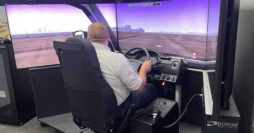HCEMS training staff on a new hands-on driving stimulator | Local News ...
