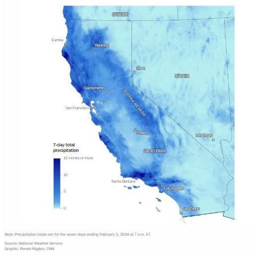 Mapping the torrential rainfall in California | Regional/National ...